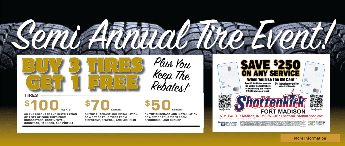 Tire Specials | Shottenkirk Chevrolet Buick GMC Fort Madison
