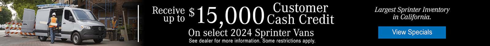 New Mercedes-Benz Sprinter and Metris Vans for Sale in Riverside